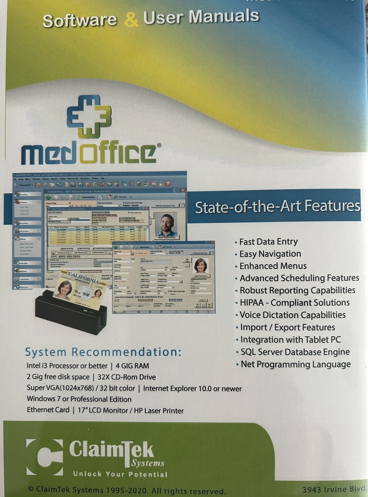 MEDOFFICE Medical Billing Software (5 users license) New CDs with user ...