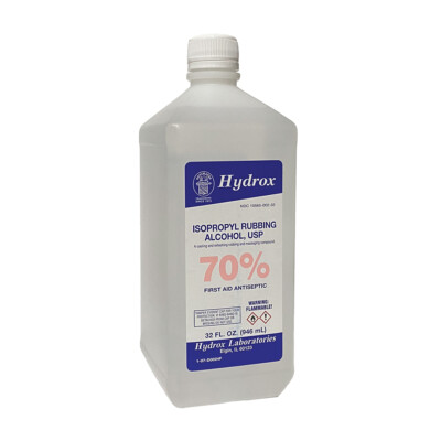 Hydrox Laboratories Isopropyl Rubbing Alcohol 70% USP 32 oz. Bottle ...