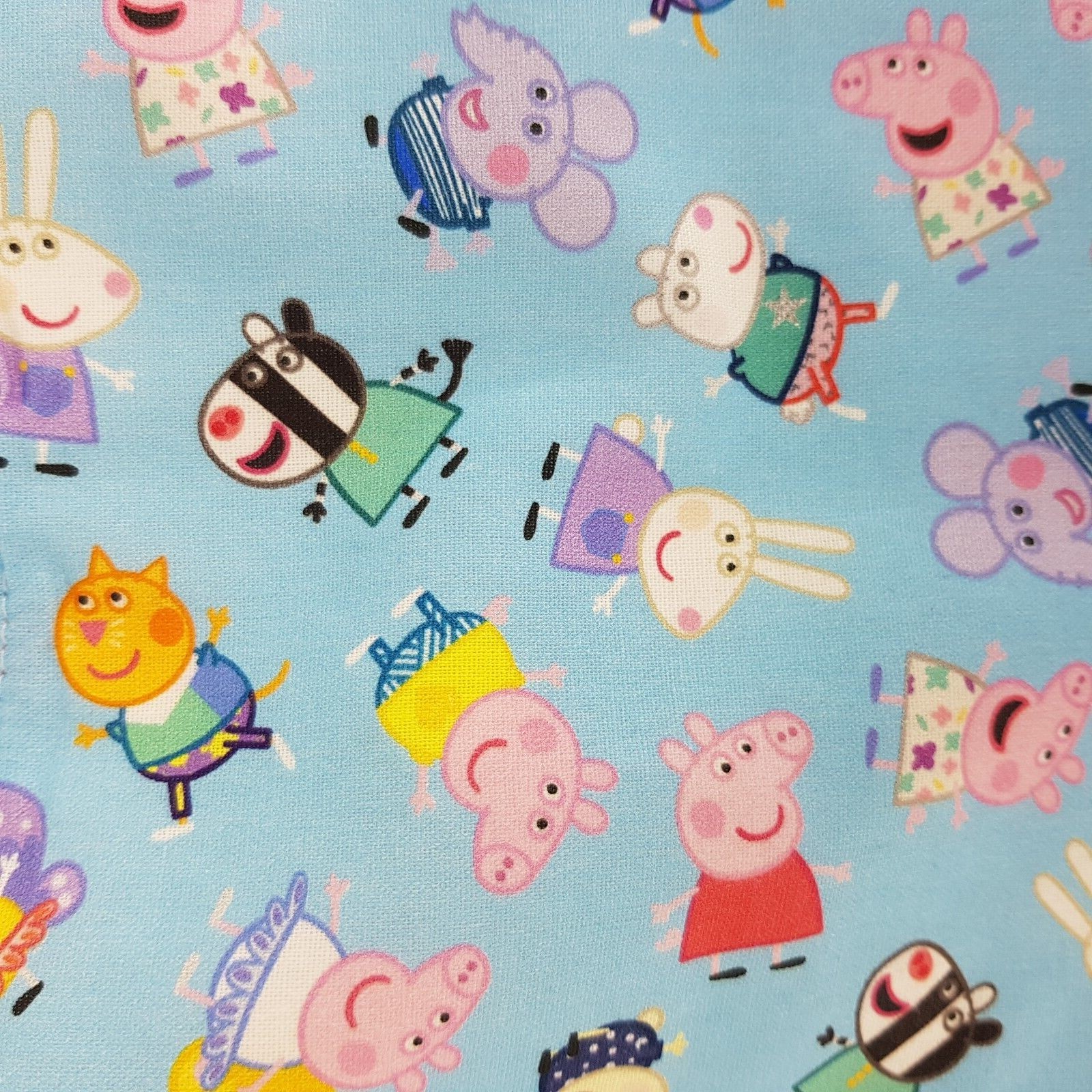 Baby Bibs Blue Peppa Pig Character Prints 3 x Pack 100% Cotton Handmade ...