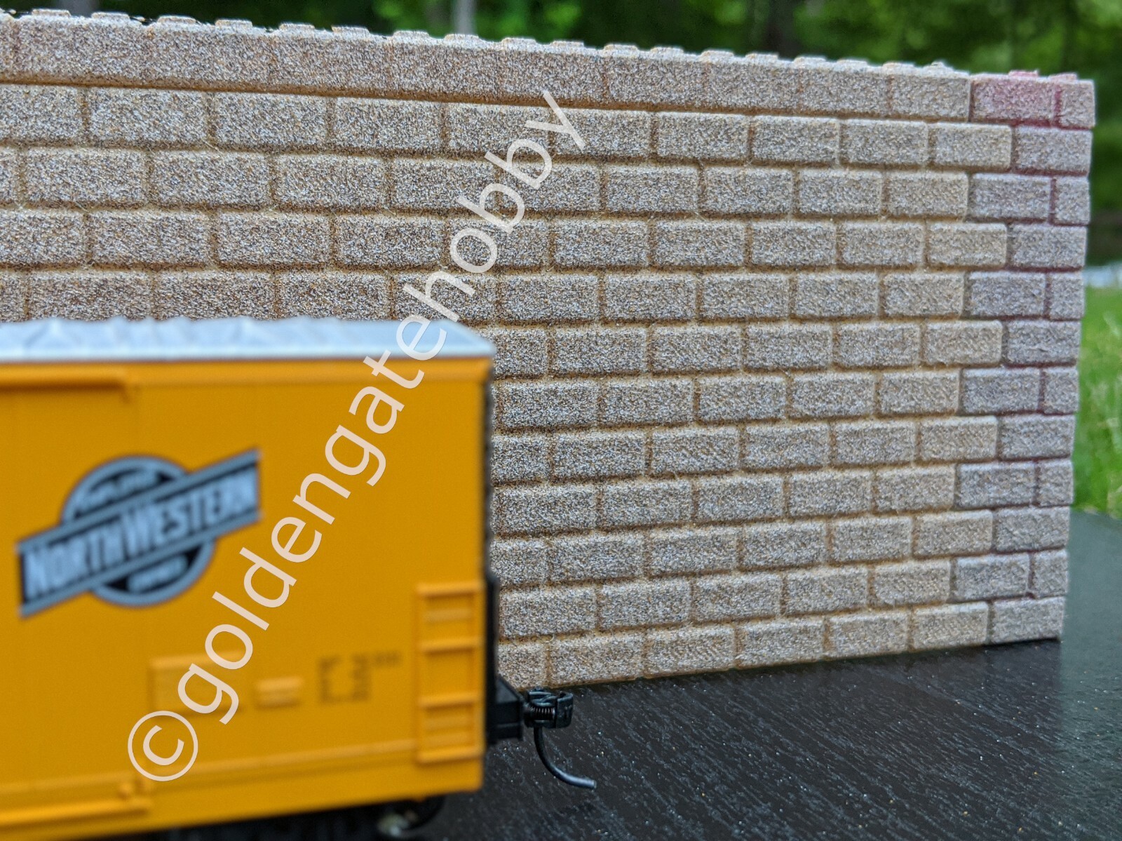 HO Scale Concrete 24x48" Block Flexible Retaining Wall, Modular, In ...