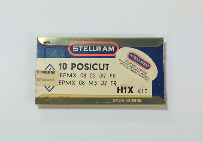 Stellram Posicut EPMX 08 M3 02 FR Grade H1X k10 (Pack of 10) (EB0-408 ...