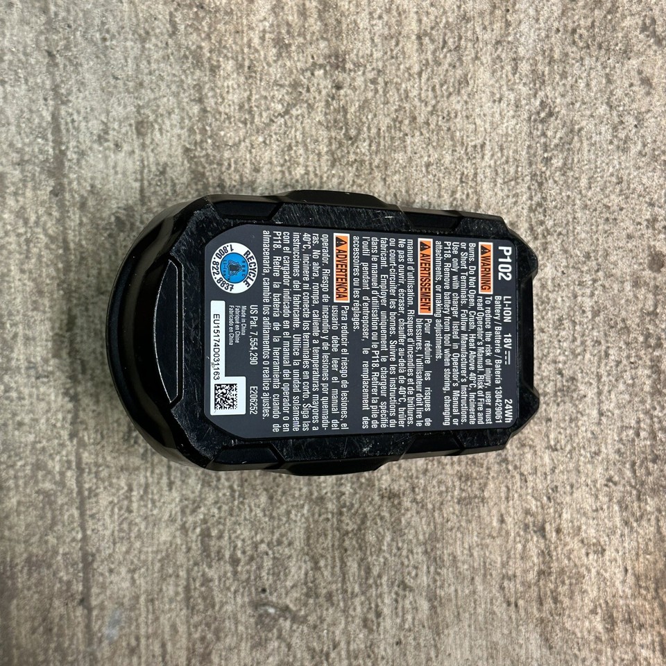 FOR PARTS OR REPAIR Genuine OEM Ryobi P102 18V One+ Lithium Ion Compact ...