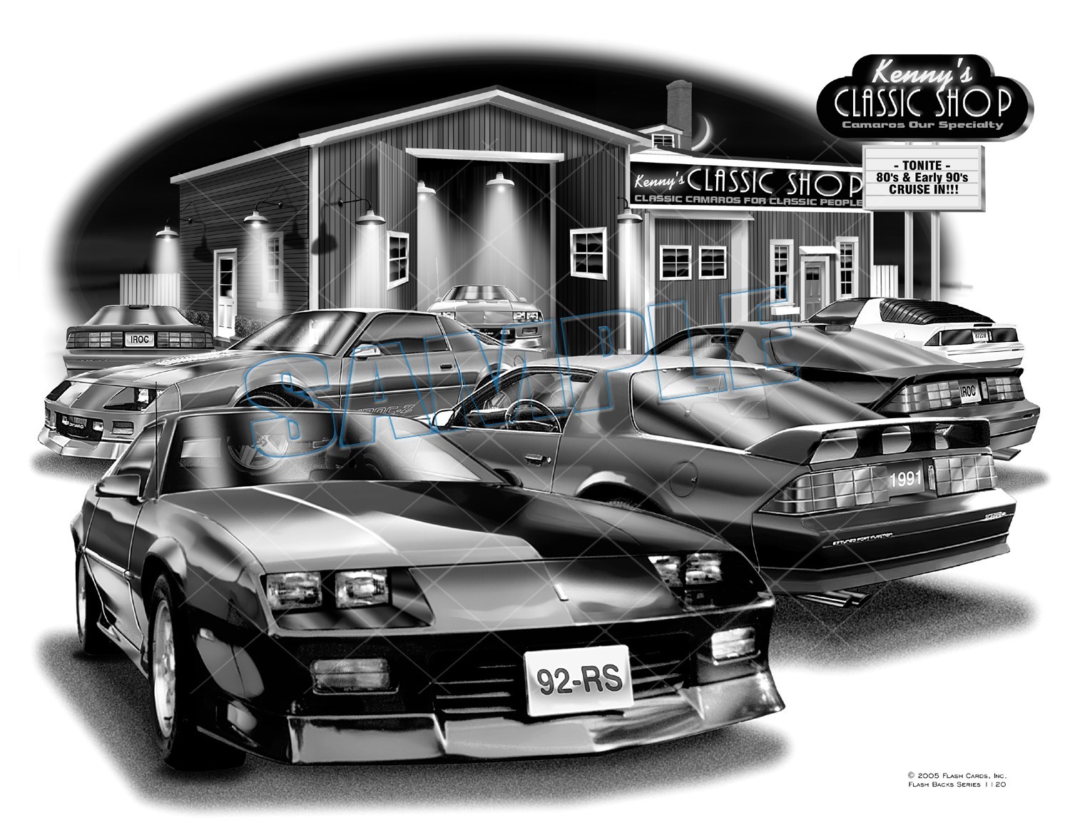 CAMARO 87,91,92 RS,Z28 MUSCLE CAR AUTO ART PRINT #1120 | eBay