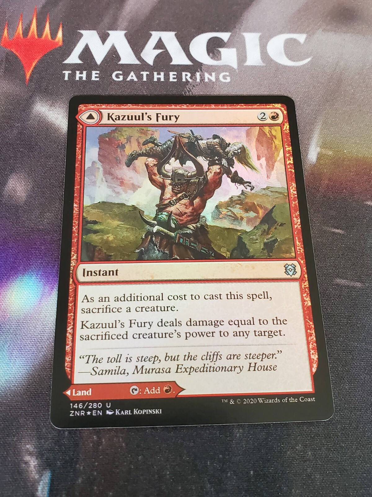 Mtg. Kazuul's Fury. Foil. Zendikar Rising. Nm | eBay