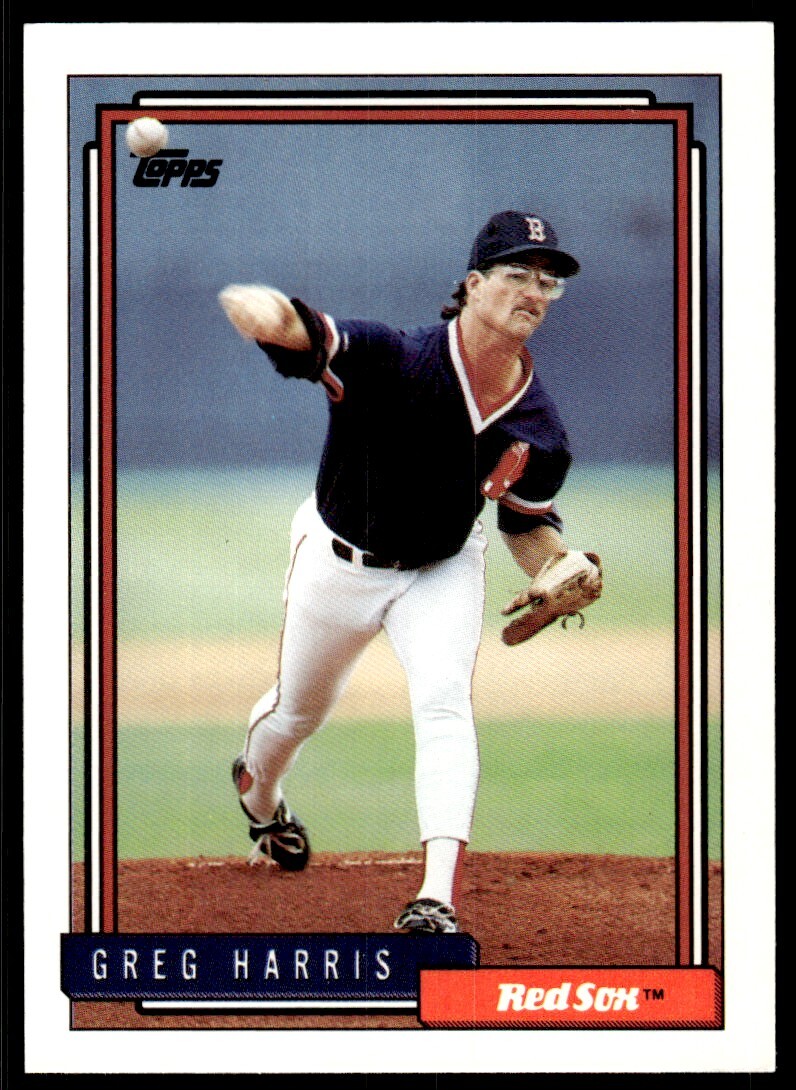 1992 Topps Baseball Card Greg Harris Boston Red Sox #468 | eBay