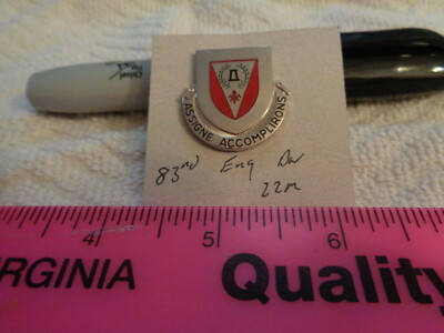 83rd Engineer Battalion 22M Unit Crest, DI, DUI (DRAW#W15) | eBay UK