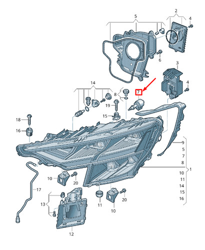 AUDI Q7 4M FRONT HEADLIGHT RANGE CONTROL MOTOR 8U0941295A | eBay