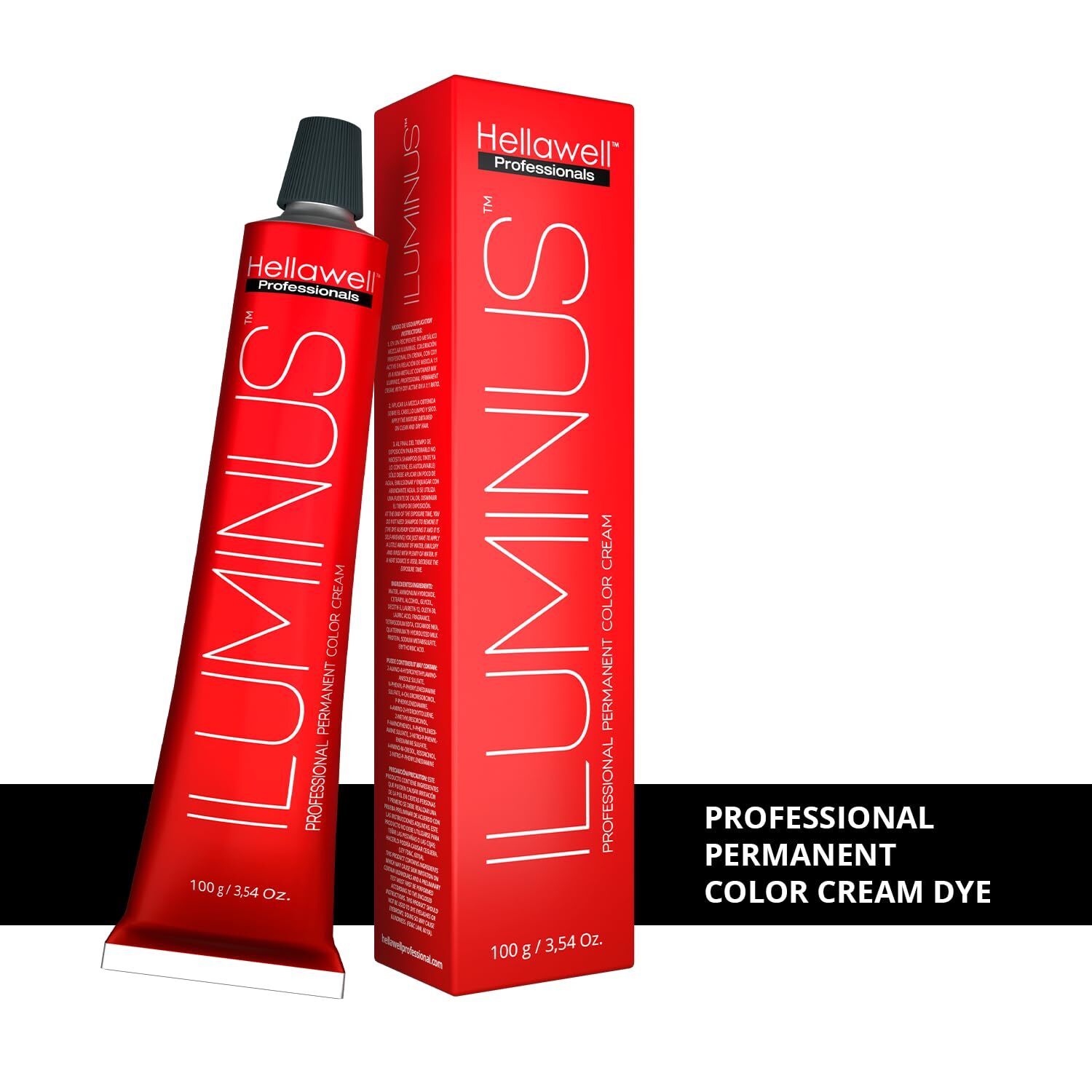 ILUMINUS Hair Dye professional permanent hair color cream. 5 Light ...