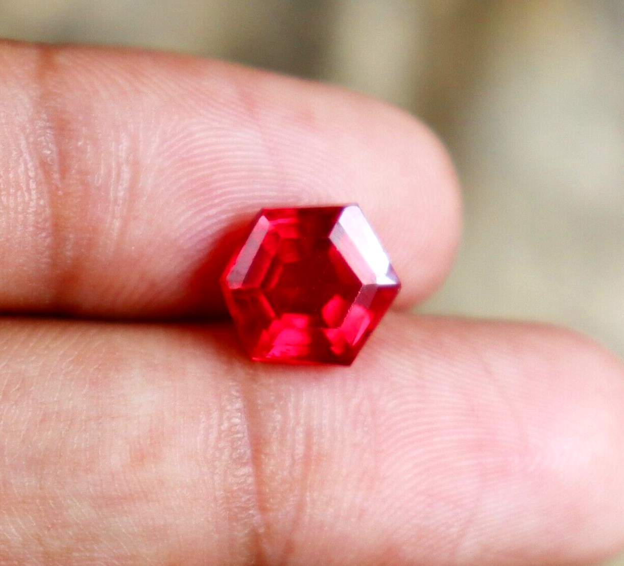 Natural Red Ruby Hexagon Shape 5-6 Ct CERTIFIED Loose Gemstone | eBay