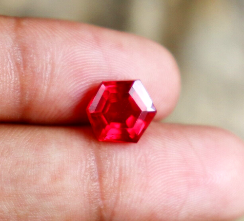 Natural Red Ruby Hexagon Shape 5-6 Ct CERTIFIED Loose Gemstone | eBay