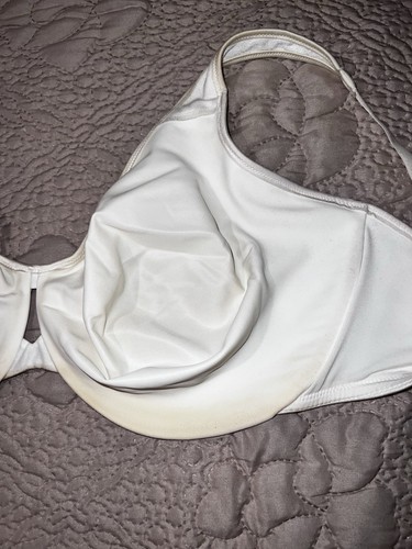 Lilyette Plunge Into Comfort Keyhole Minimizer Bra 0904 Creme Women's ...
