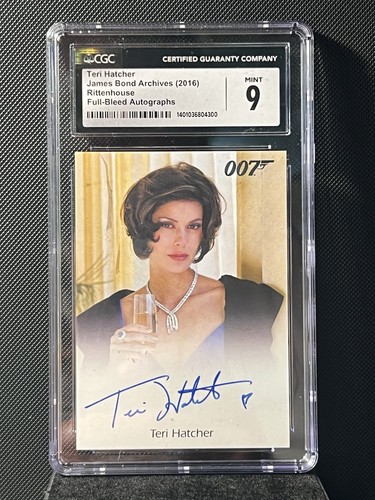 2015 James Bond Archives Teri Hatcher as Paris Carver CGC Auto Mint 9 ...