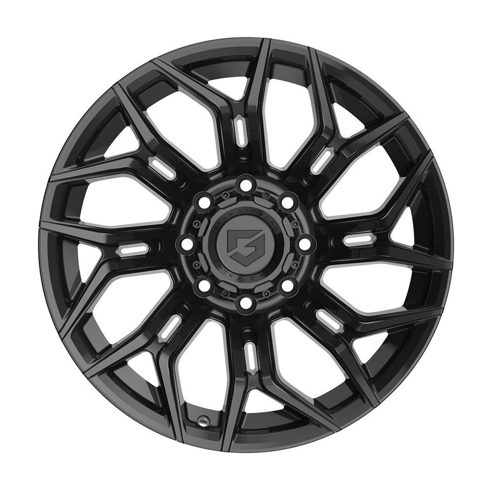 Set 4 20" Gear Off Road 776B Flair 20x10 8x6.5 -19mm Wheels Gloss Black ...