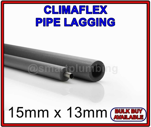 15mm x 13mm -Climaflex Pipe Insulation Foam Wrap Lagging- Copper ...