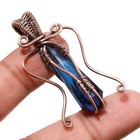 Iolite Gemstone Handmade Antique Wire Wrap Copper Jewelry Pendant 2.1 ...