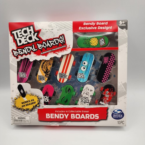 Tech Deck Bendy Boards 10-Pack Rubberized Fingerboards Erasers | eBay