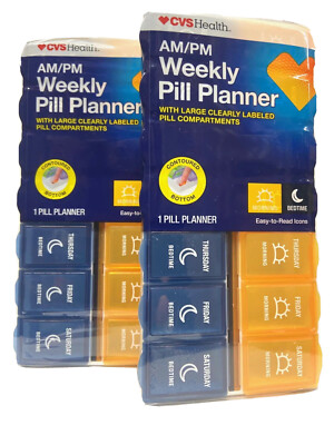 2 cvs am/pm weekly pill planner | eBay