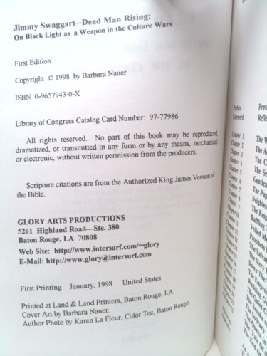 Jimmy Swaggart--Dead Man Rising : On Black Light as a Weapon in the ...