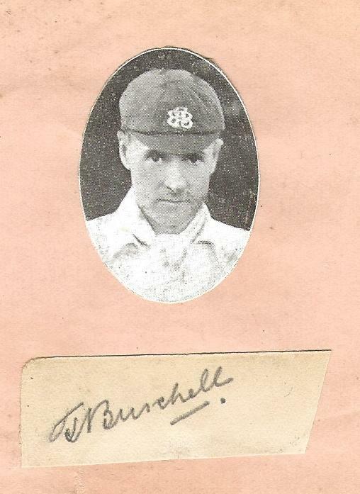 THOMAS BURCHILL SUSSEX CCC 1905-1919 VERY RARE ORIGINAL AUTOGRAPHED ...