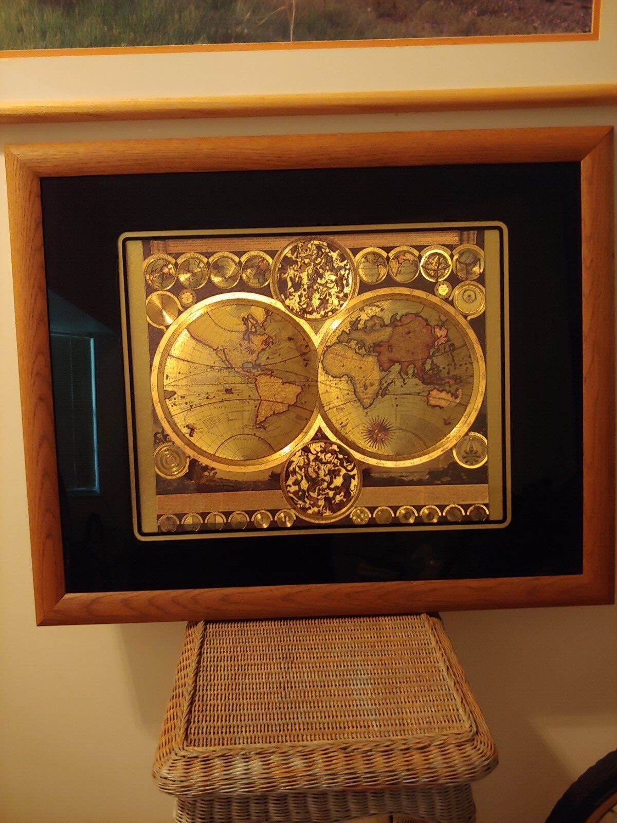 GOLD FOIL MAP OF THE WORLD FRAMED | eBay