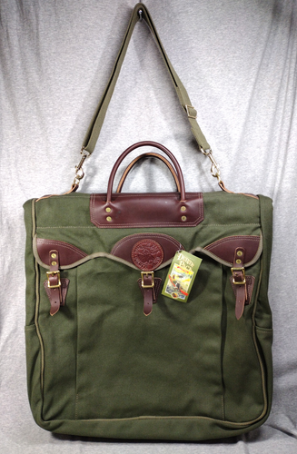 Duluth Pack Sportsman's Garment Bag Green Canvas Brown Leather NOS ...