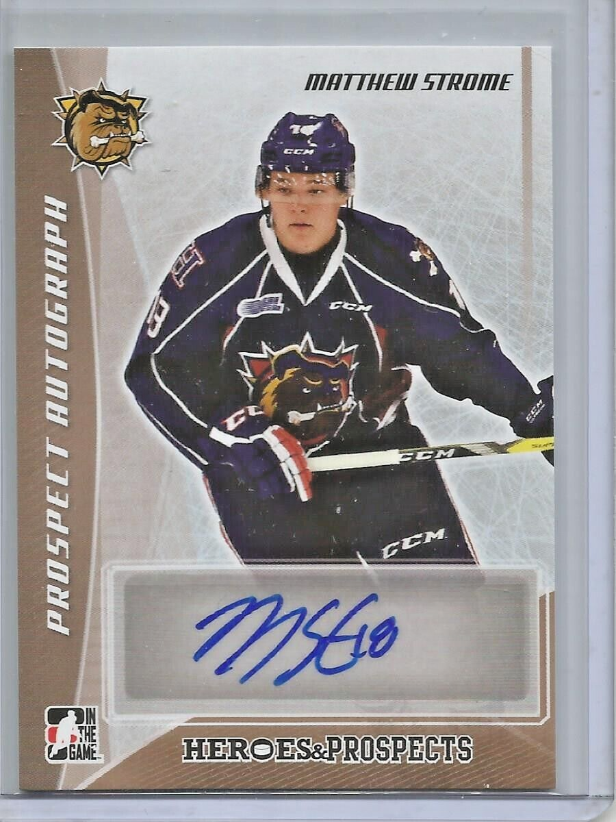 Matthew Strome 2016/17 In The Game Heroes & Prospects Autograph | eBay