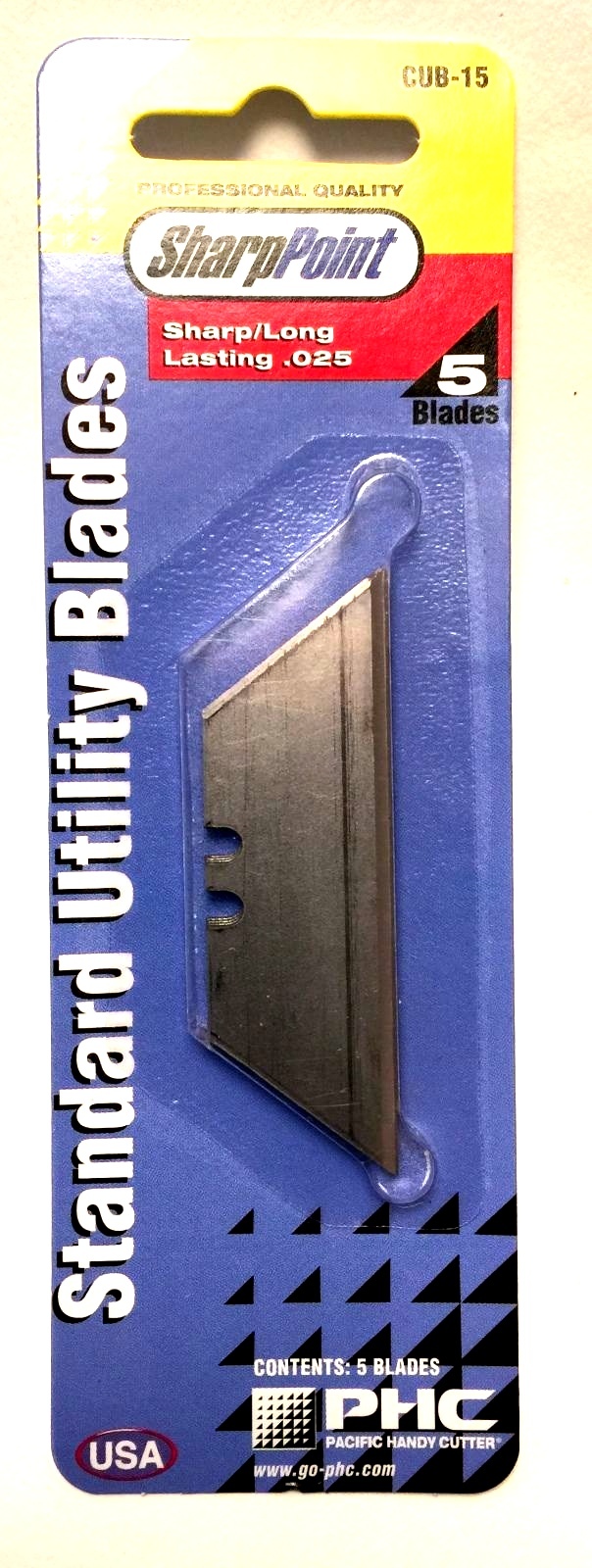 PHC SHARP POINT 8 PACKS OF 5 STANDARD UTILITY BLADES (TOTAL 40 BLADES ...