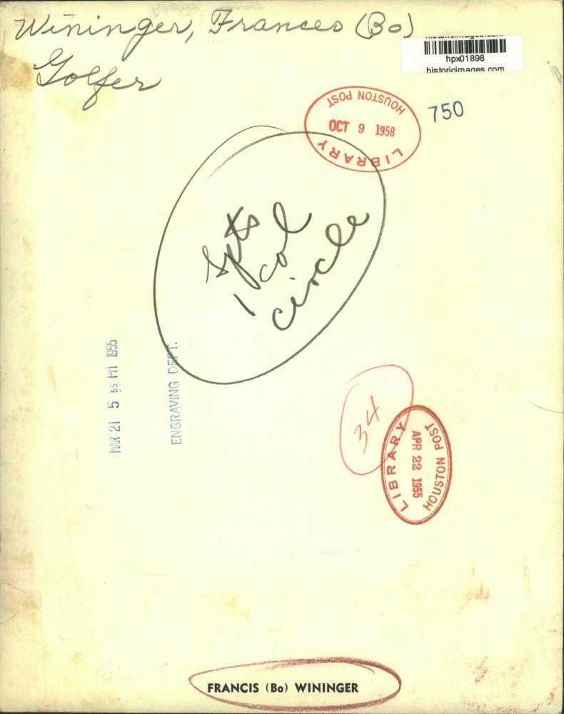 1955 Press Photo Francis (Bo) Wininger, Golfer - hpx01898 | eBay