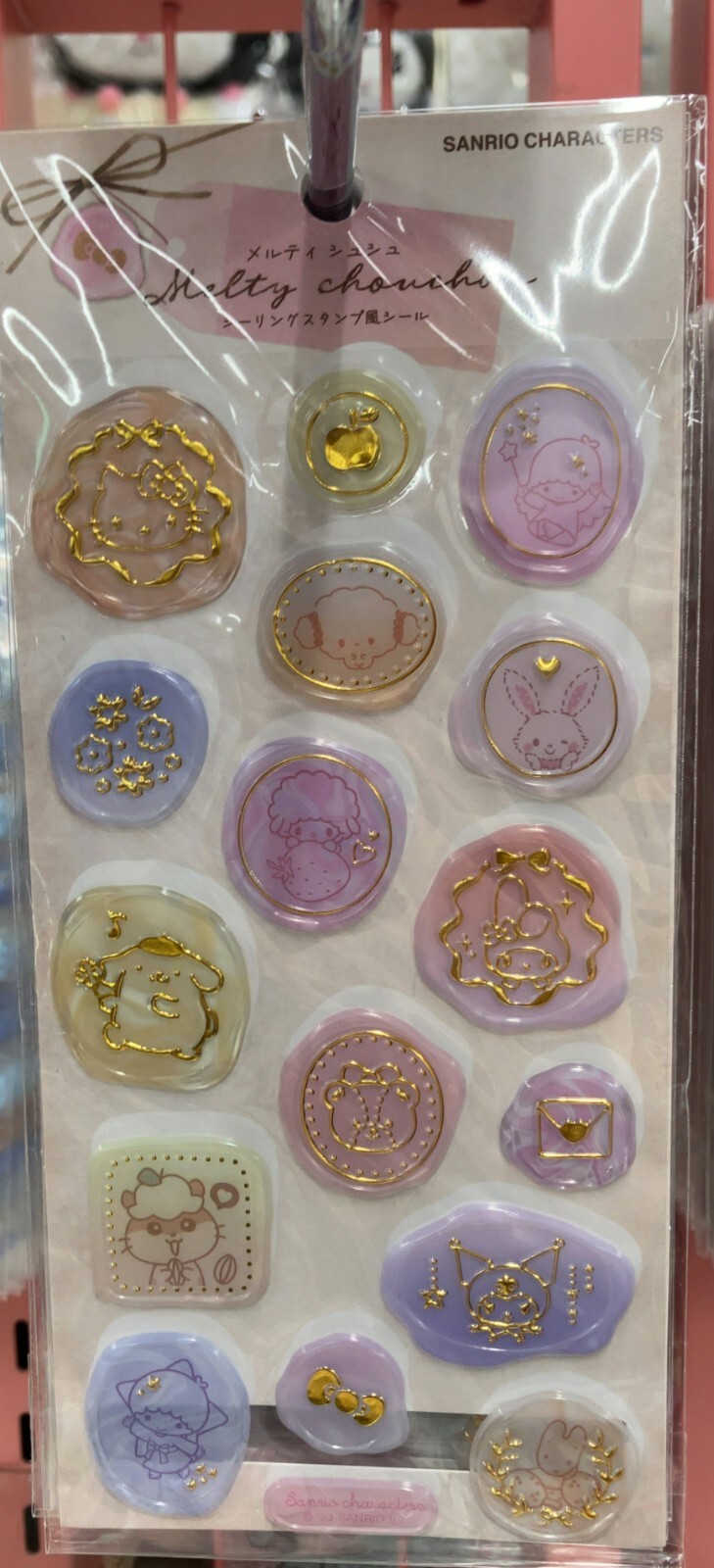 Sanrio Characters Melty Chouchou Stamp Style 3D Sticker My Melody Hello ...