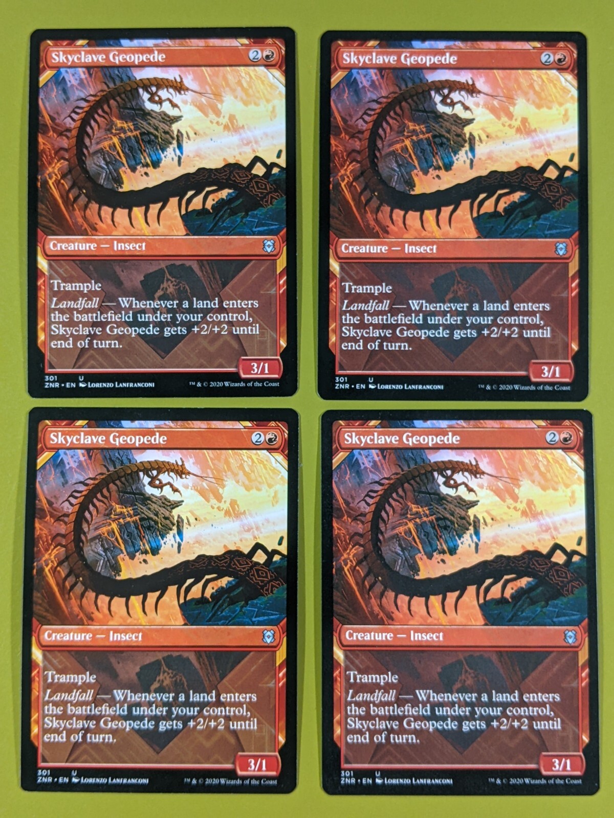 SHOWCASE Skyclave Geopede x4 Zendikar Rising 4x Magic the Gathering MTG ...