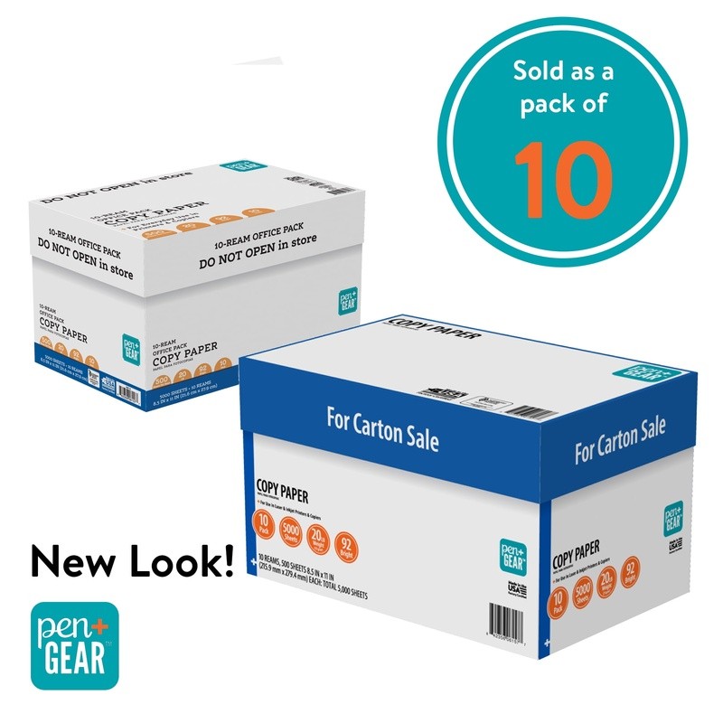 Copy Paper 20lb 92 Bright 10 Ream Case 5000 Sheets Laser Inkjet Office ...