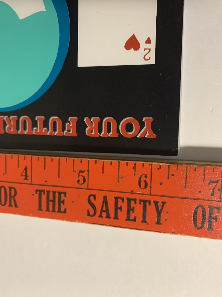 VINTAGE FORTUNE TELLER COIN OP MARQUEE SIGN PANEL COIN OPERATED ARCADE ...