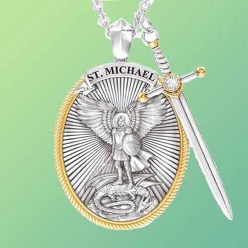 Archangel Saint Michael Protect Me Holy Shield Protection Angel Wing ...