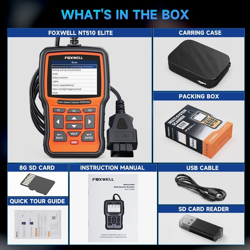 Foxwell NT510 Elite For BMW All System Bidirectional OBD2 Diagnostic ...