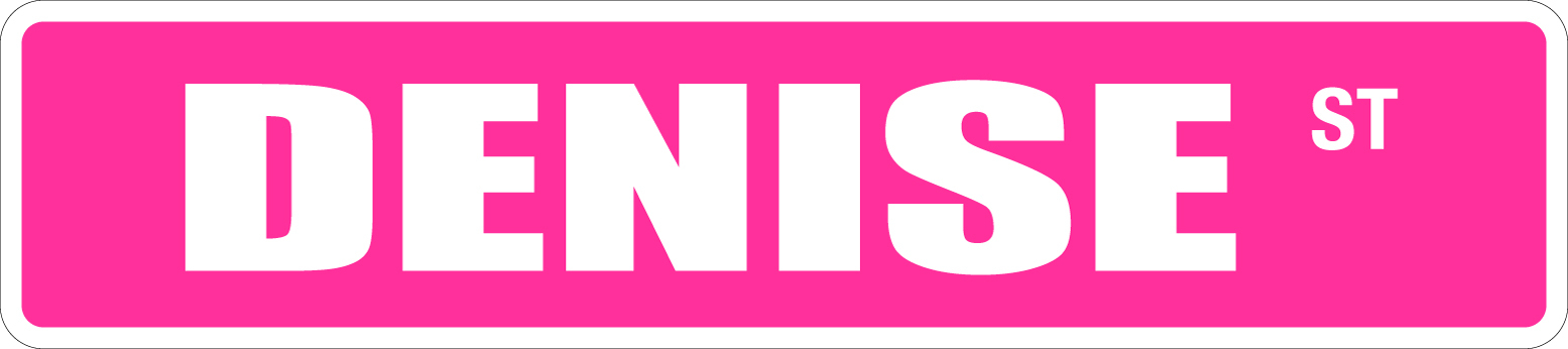 *Aluminum* Denise 4" x 18" Metal Novelty Street Sign SS 1130 | eBay