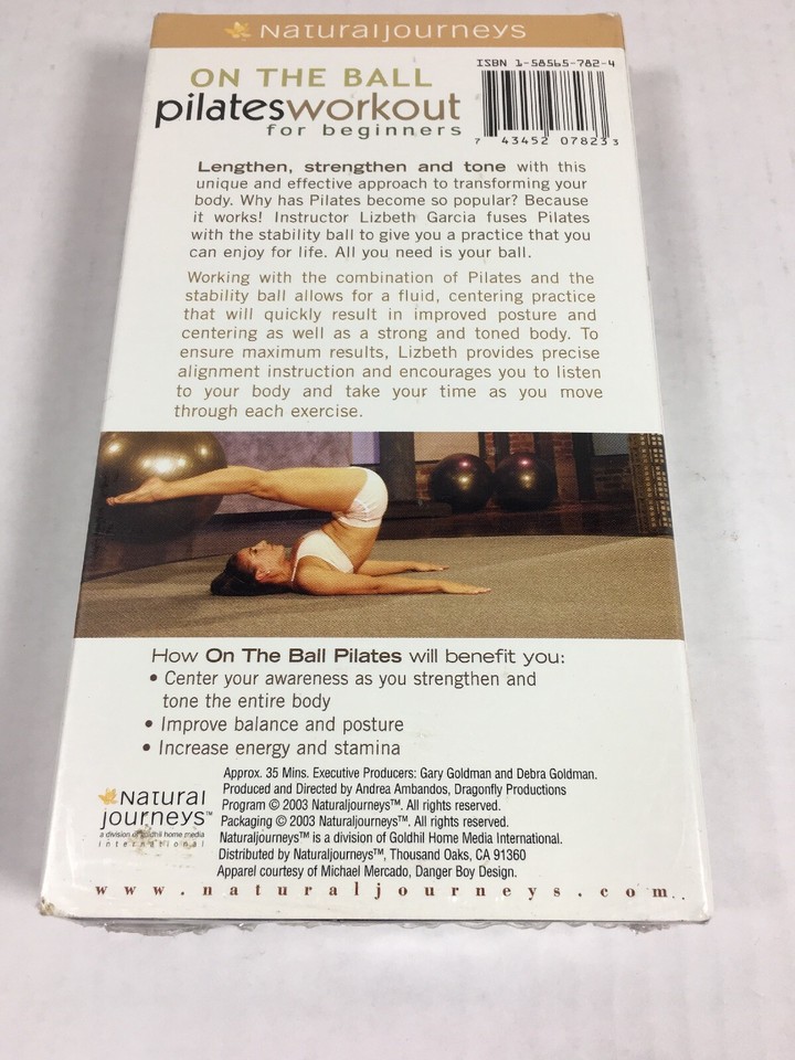 On The Ball Pilates Workout For Beginners Factory Sealed VHS [BIN A7 ...