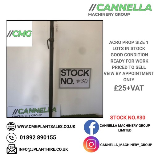 Acro prop size 2 acrow £25+vat each | eBay UK