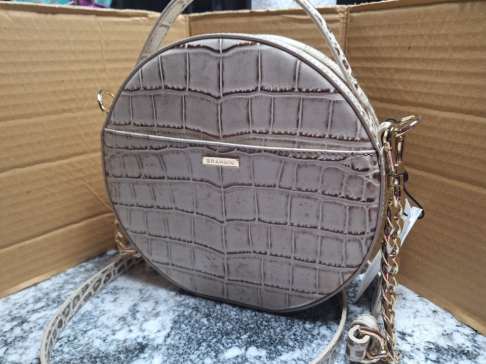 Brahmin Melbourne Collection Fairest Grey Lane Crossbody Bag New | eBay