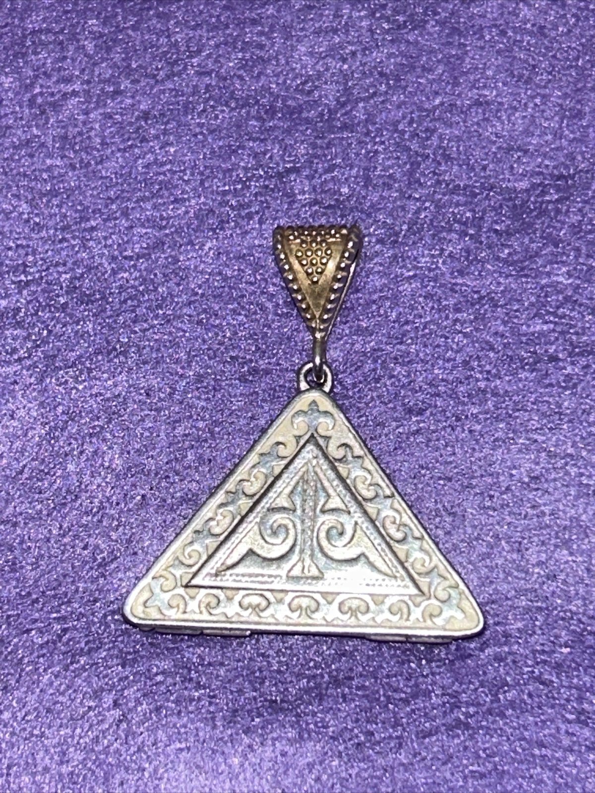 925 Sterling Silver Turkish Triangle Amulet Taweez ??… - Gem