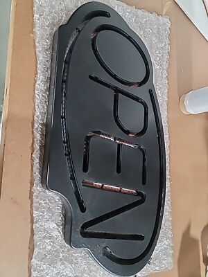 Fallon Bright Red Blue LED OPEN Sign Lightly Used Condition in Original ...