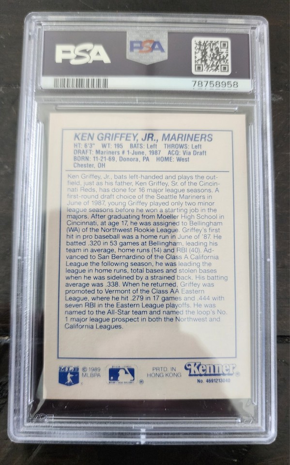 1990 Kenner Starting Lineup Yellow Border Ken Griffey Jr. PSA 6 | eBay