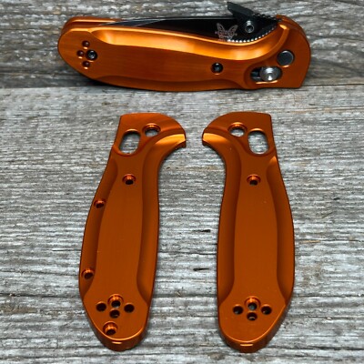 MINI GRIPTILIAN ORANGE ANODIZED ALUMINUM SMOOTH SCALES CNC MADE IN USA ...