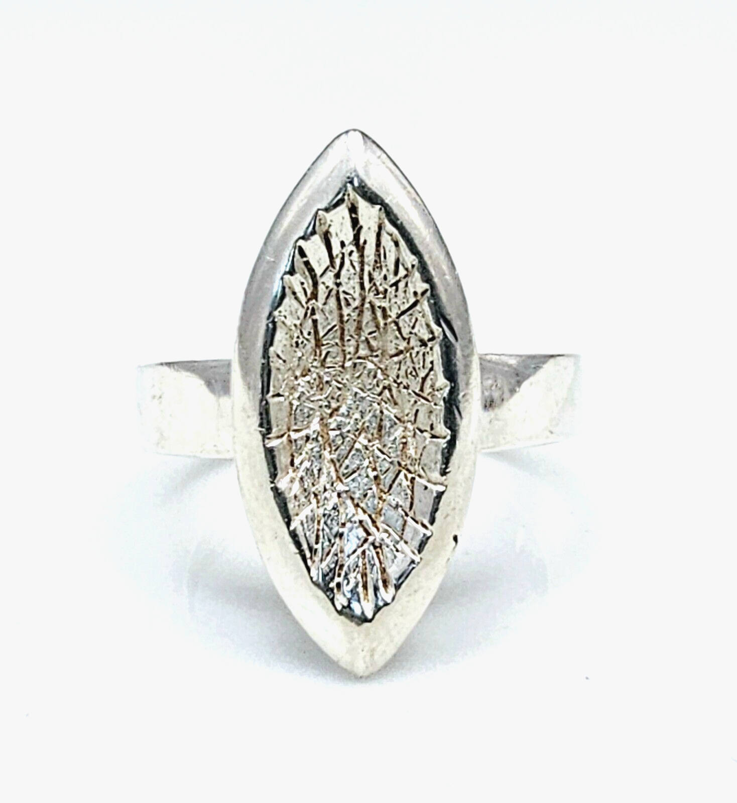 925 SILVER Ring - Pointed Oval - 5.31g | eBay