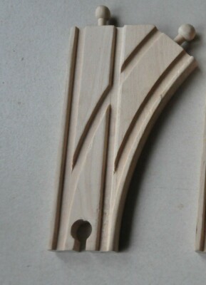 WOODEN RAILWAY - 1x Long split switch track turn out Thomas Tank ...