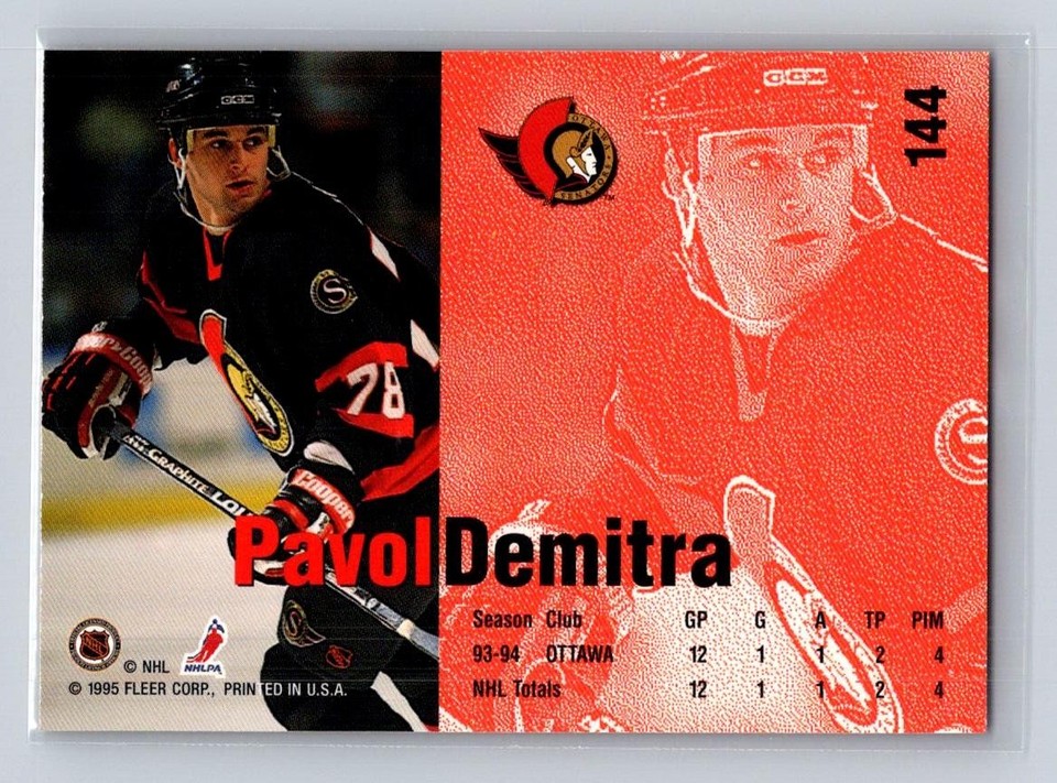 1994-95 Fleer #144 Pavol Demitra Ottawa Senators | eBay