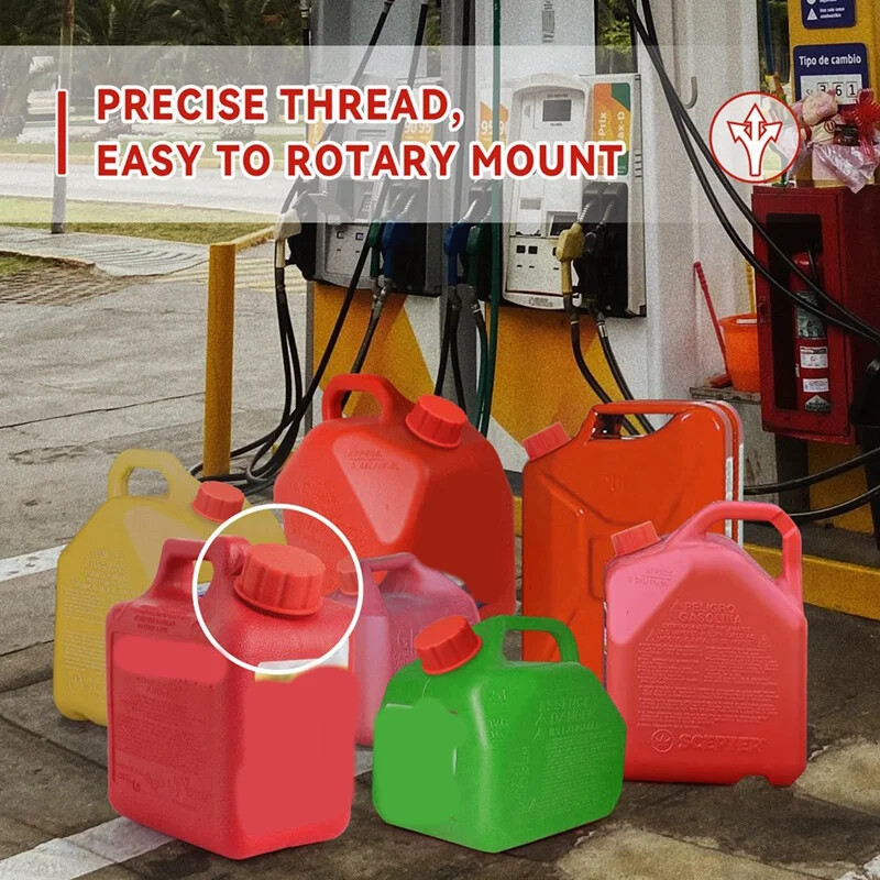 4x Gas Can Solid Base Cap Replacement Accessory/practical Coarse Thread ...