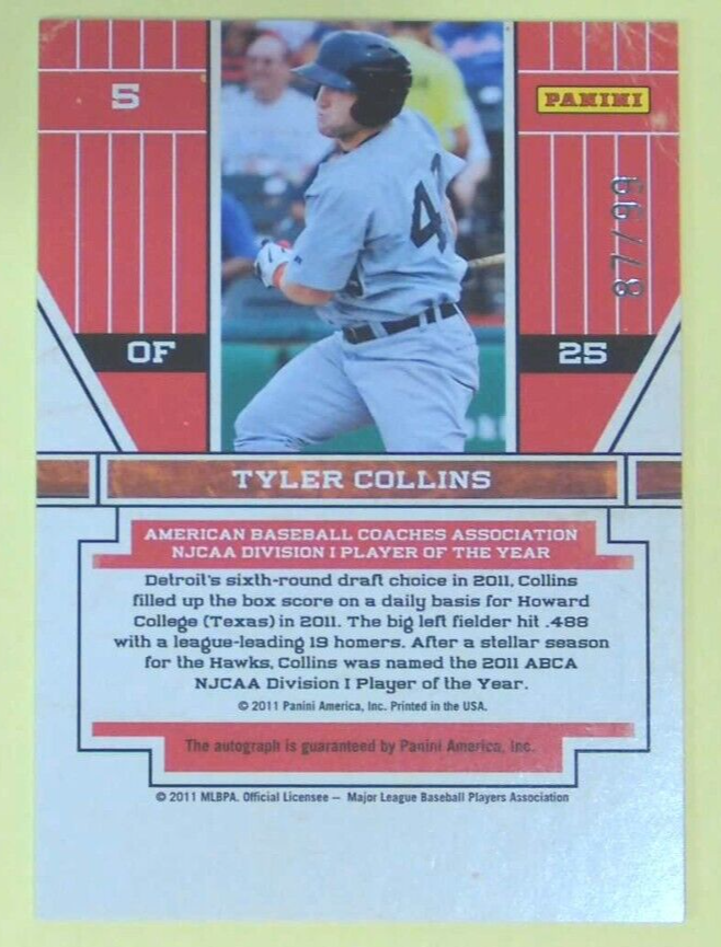 BB Tyler Collins 2011 Playoff Contenders Award Winners Autographs #5 87 ...