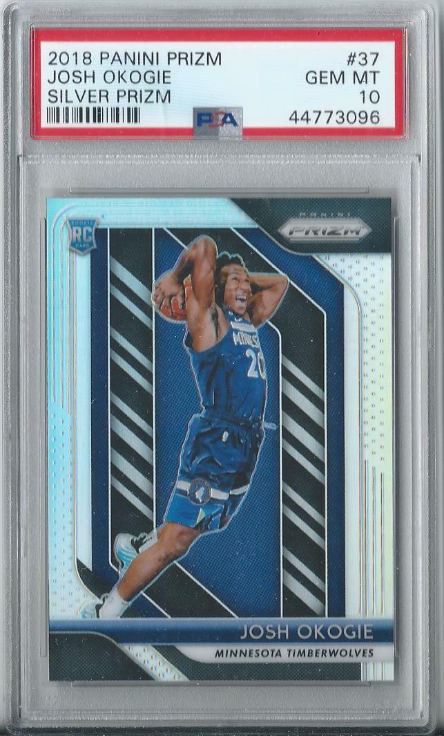 2018-19 Panini Prizm Josh Okogie Silver Prizm Rc Psa 10 #37 Gem Mint ...