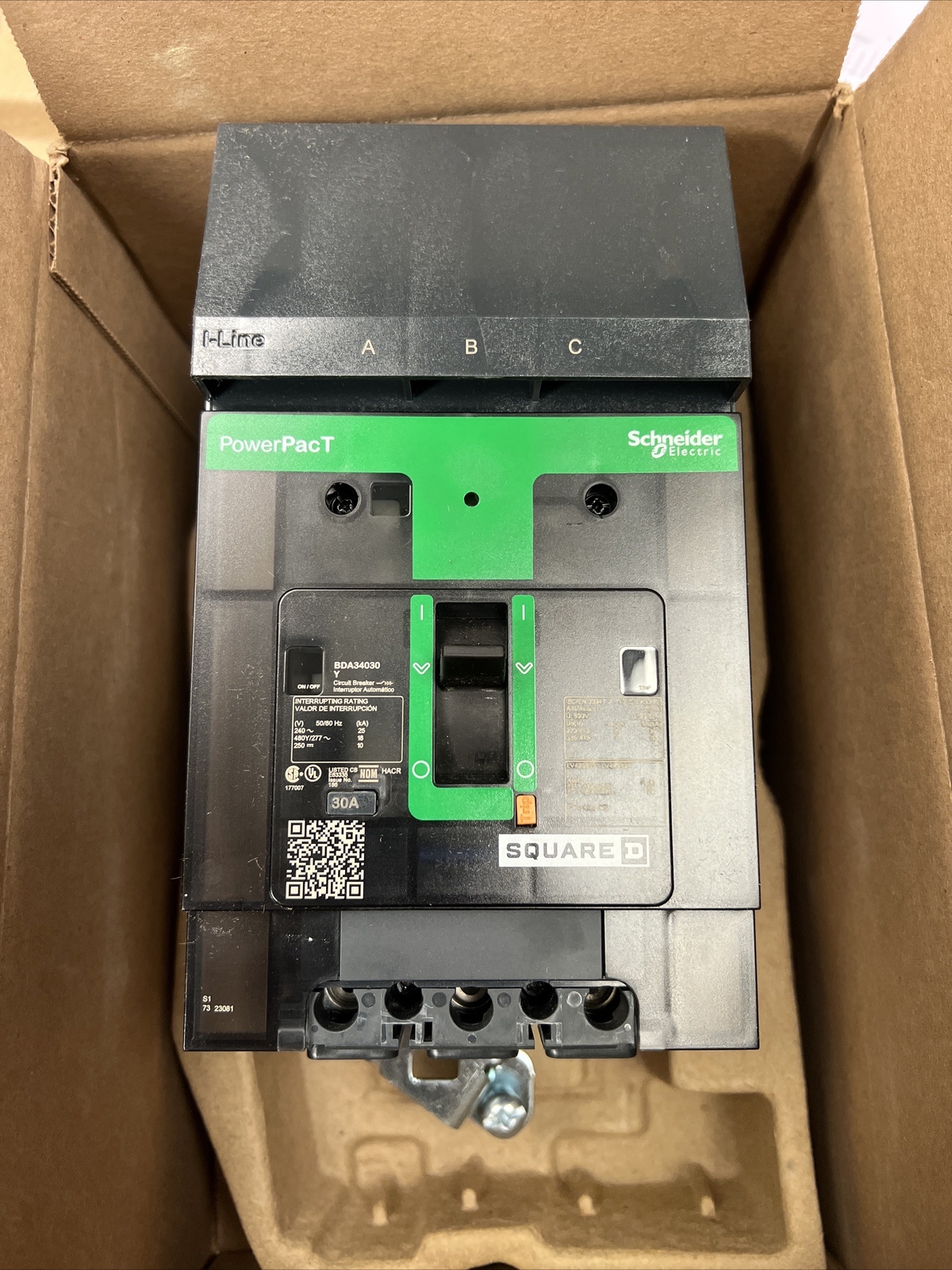 BDA34030Y Square D 30 AMp 480V 3 Pole ILine Circuit Breaker New ...