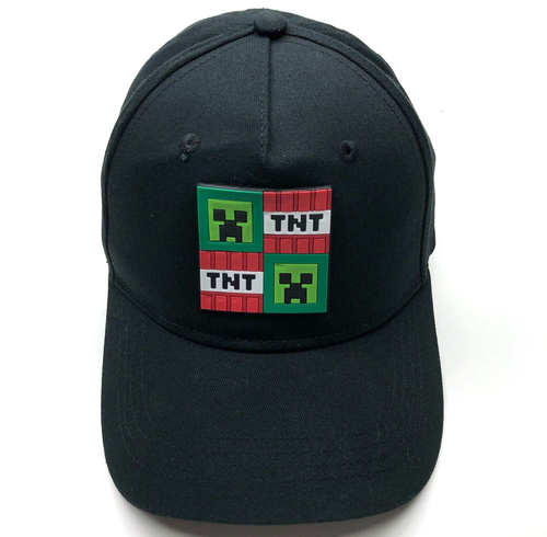 Minecraft TNT Creeper Baseball Cap Black Kids Boys OSFM Snapback Logo ...